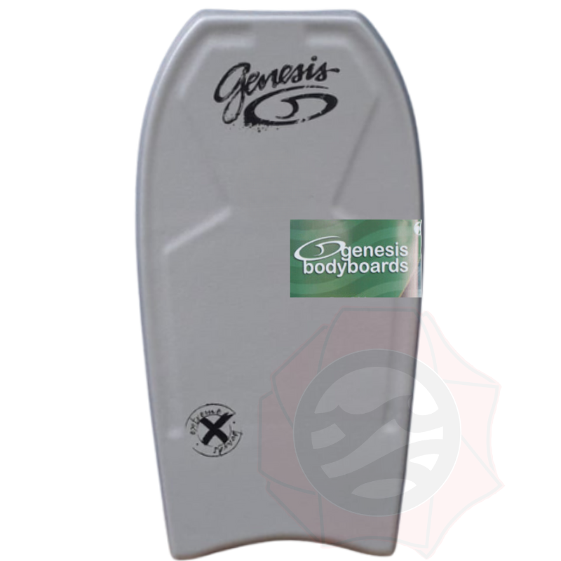 Prancha de Bodyboard Genesis | Modelo Extreme | Frente Cinza-Fundo Azul ...