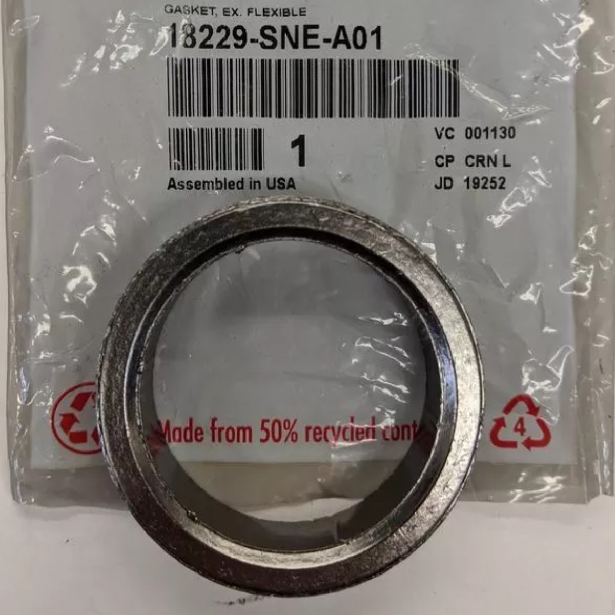 Junta Flexível de Escape HR-V 2016-2022 CIVIC 2007-2016 CR-V 2007-2011 ...