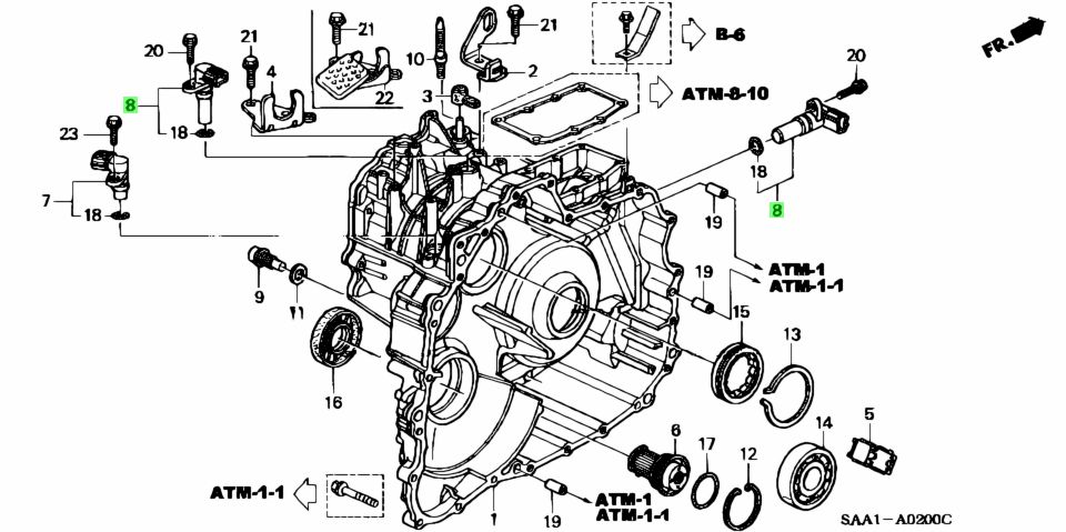 Sensor de Rotação do Câmbio fit cvt de 2005-2008 Sensor de velocidade ...