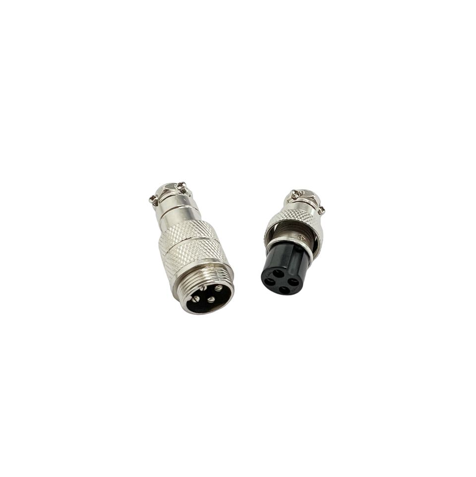 Conector Gx16-4 Mike 4pinos 16mm Macho E Femea + Capa - Impacto CNC