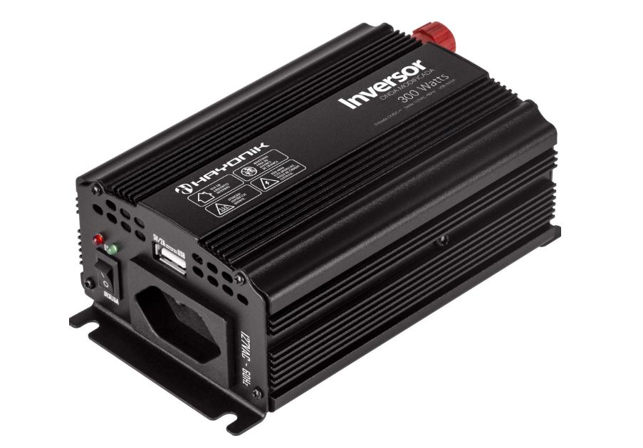 Inversor de Onda Modificada 300W 12VDC/127V USB HAYONIK - AGROTECH