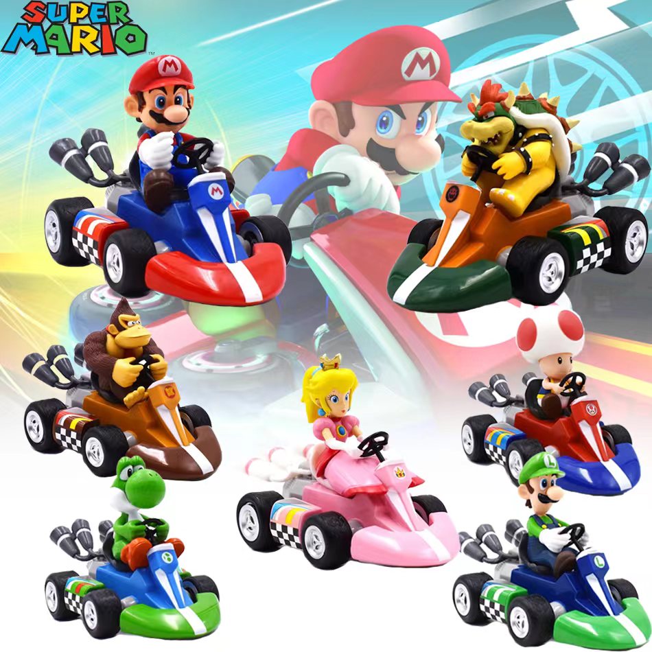Mini Kart Personagens Super Mario Kart - Game com Café.com