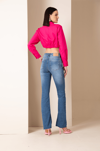 Calça Jeans Boot Cut Vista Coberta Denim - Blessed