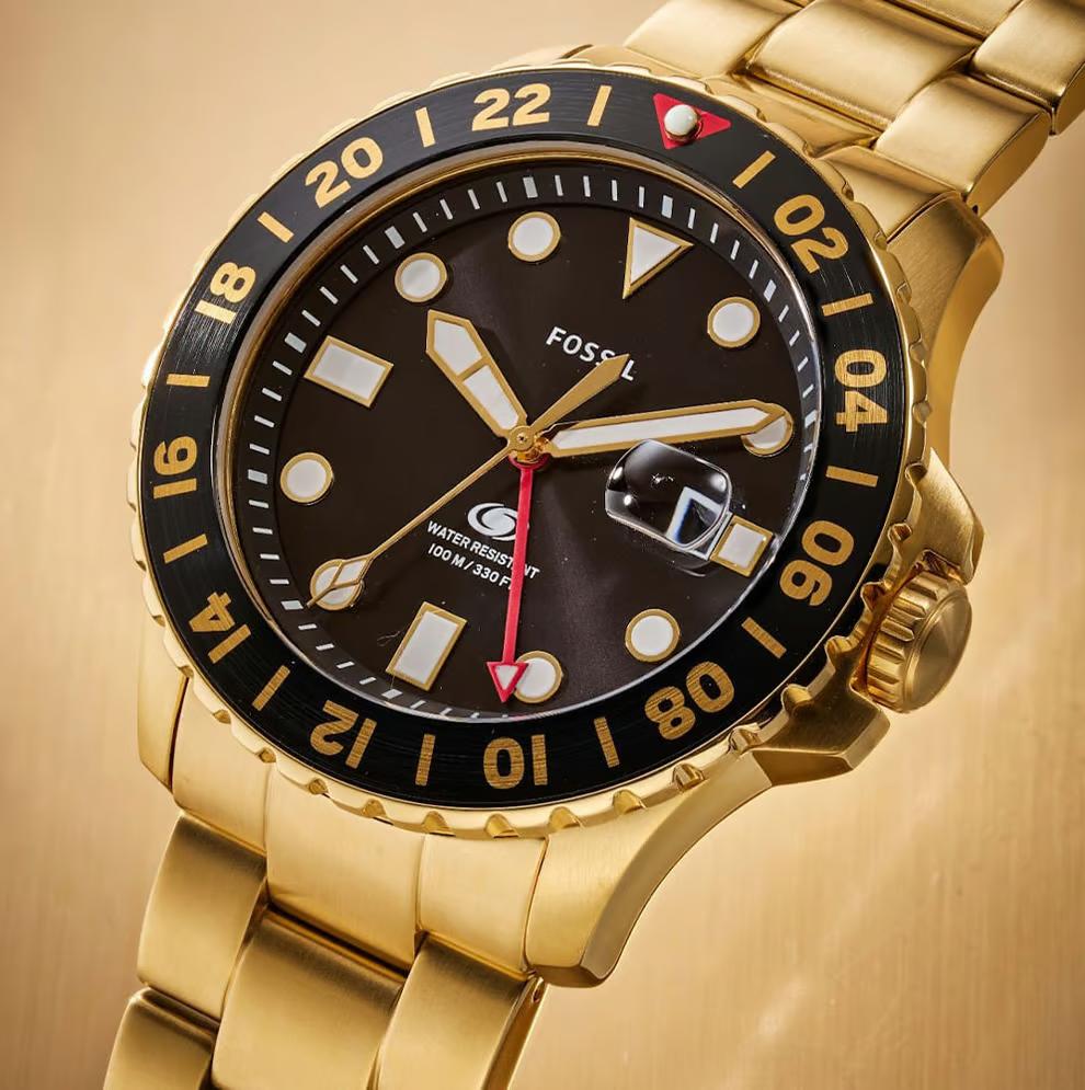 Relógio Fossil Masculino Fossil Blue Dourado - FS6035/1DN - Relógios ...