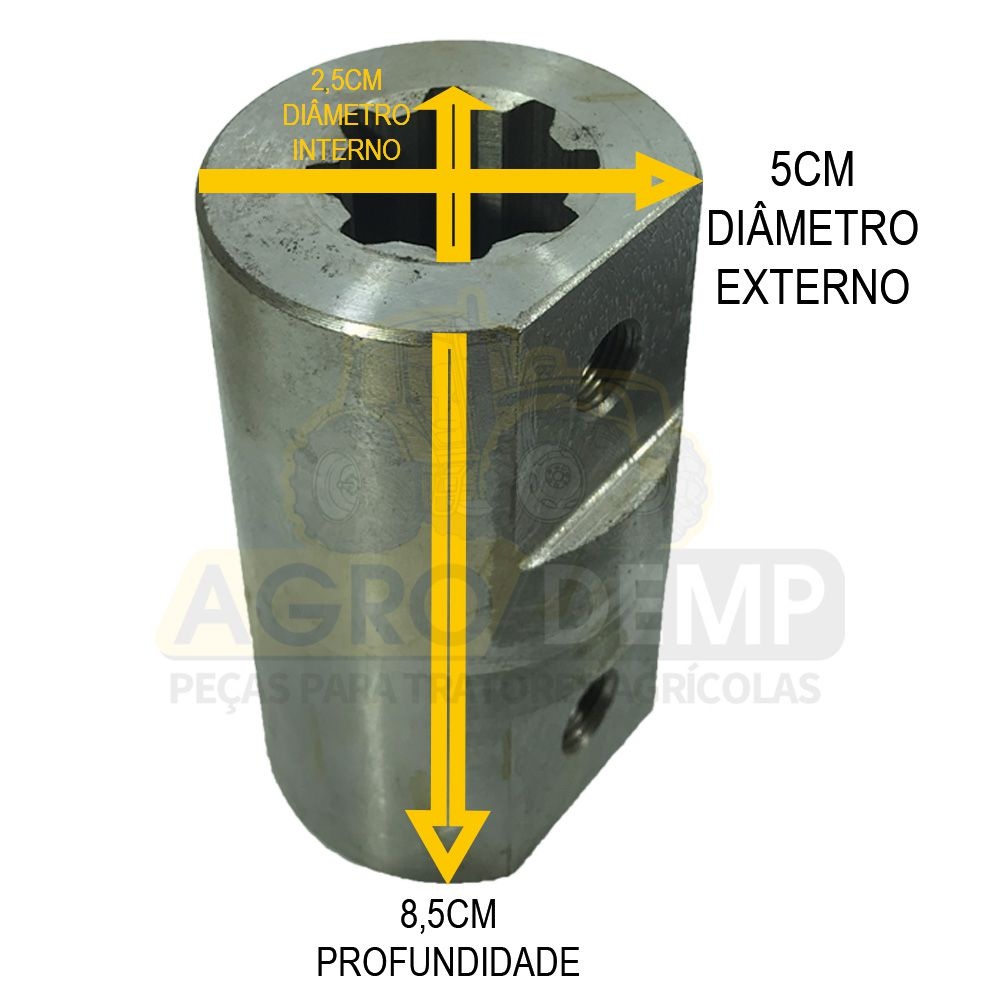 LUVA DE ACOPLAMENTO (8Z) - VALMET 60 / 62 / 80 / 85 - 168860 - Agrodemp ...