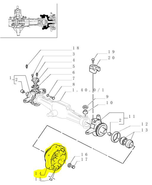 TAMPA DO CUBO DA RODA DA MANGA DE EIXO EIXO DIANTEIRO NEW HOLLAND TL65 ...