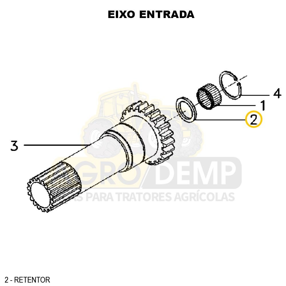 RETENTOR DE ÓLEO DO EIXO PILOTO (ARCA) - MASSEY FERGUSON 4265 / 4275 ...