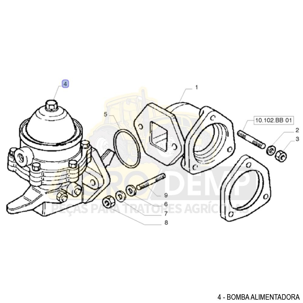 BOMBA ALIMENTADORA DE COMBUSTÍVEL (CNH) - FORD / NEW HOLLAND TL75E ...