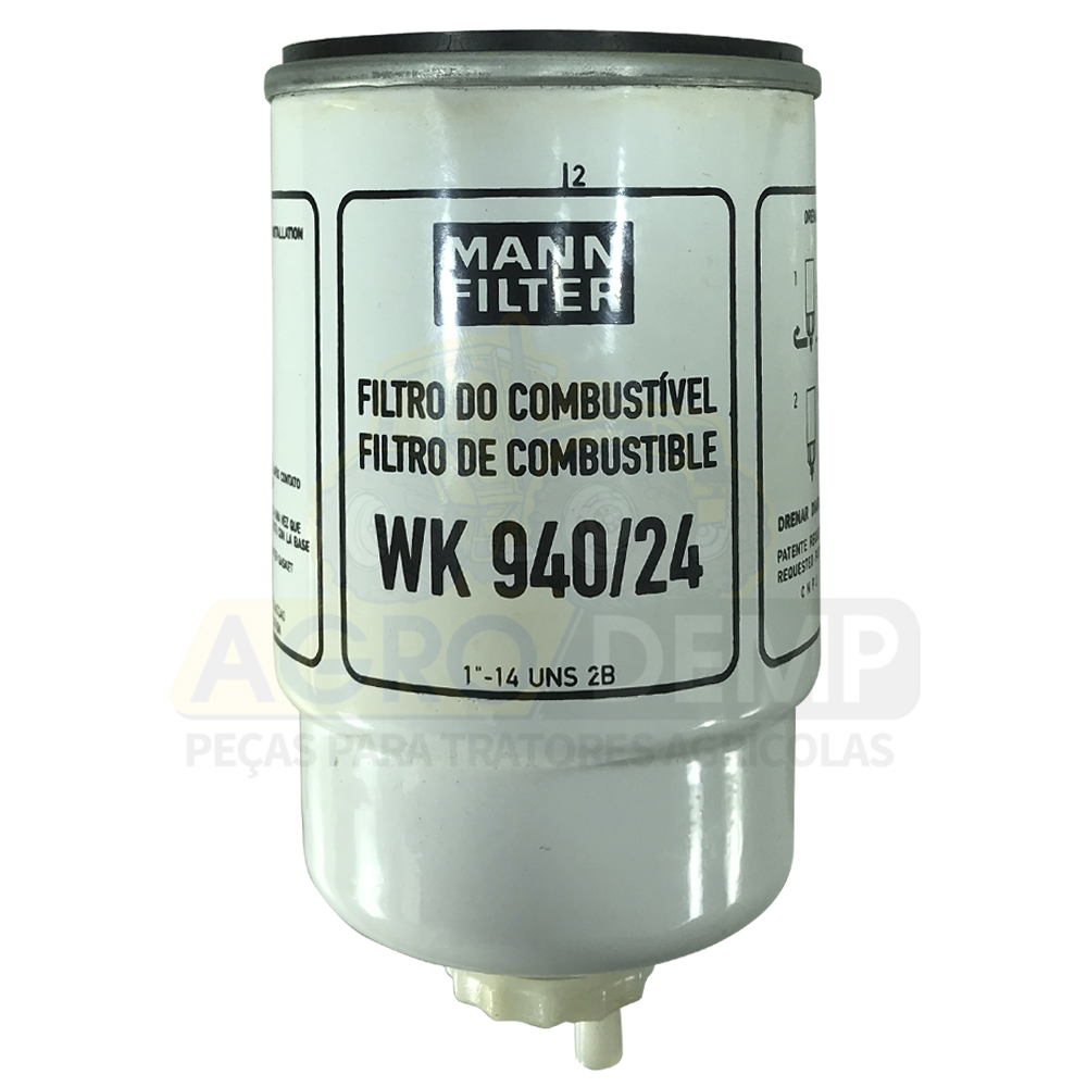 FILTRO DE COMBUSTÍVEL (C/ SANGRADOR - MANN FILTER - PERKINS) - MASSEY ...