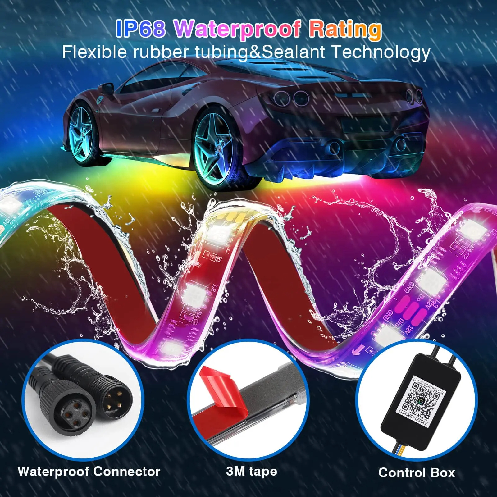 Led Neon Rgb Externo Acessórios Tunnig Luz Carro Rainbow 12v - LFSTORE ...