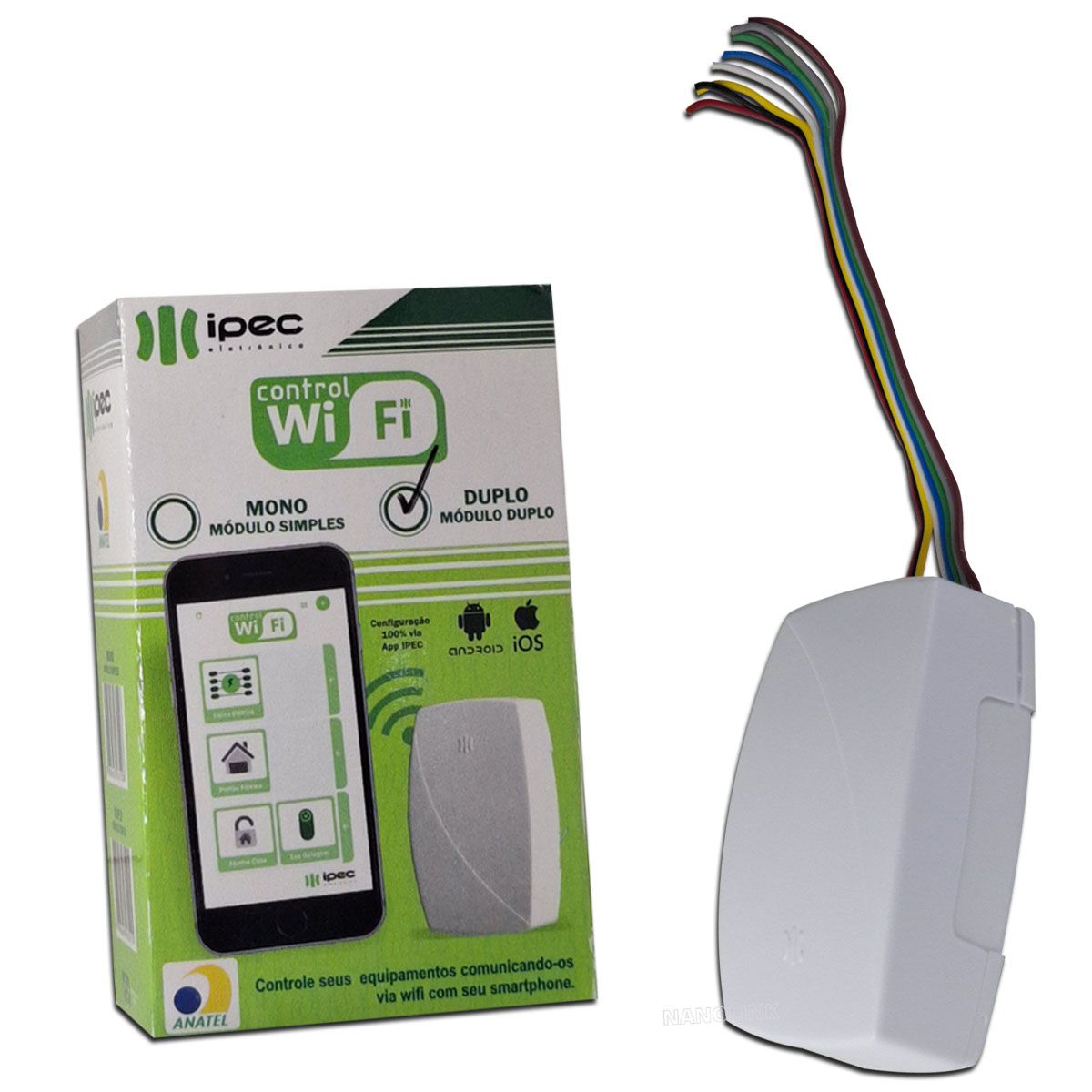 Módulo Control Wifi 2 Canais Relé Ipec - Telekin