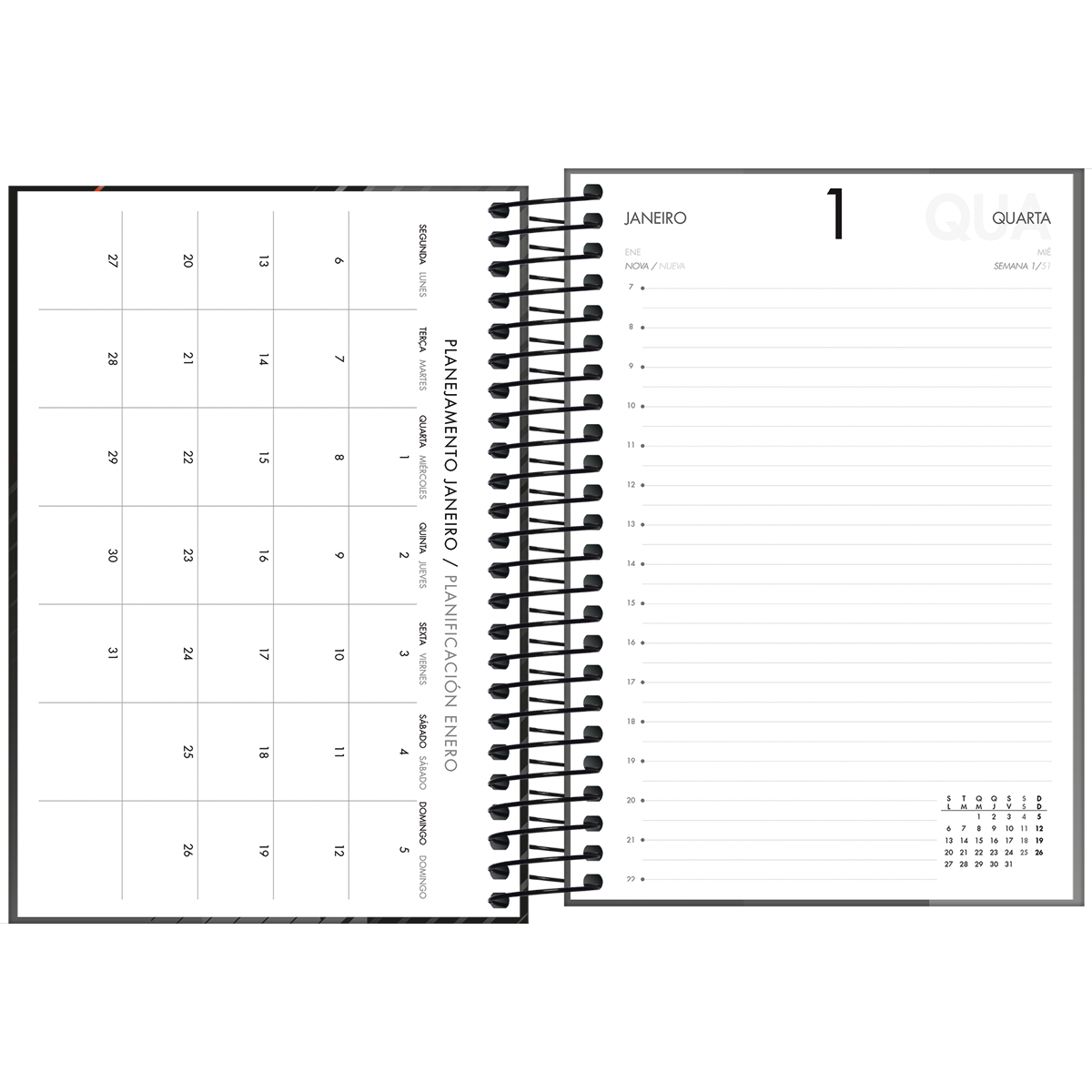 Agenda 2026 Executivo Spot Diária Espiral Capa Dura M5 (12,9 X 18,7cm ...