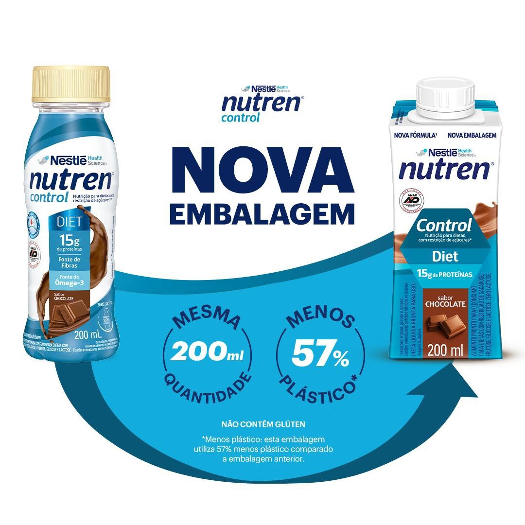 Nutren Control Chocolate 200 ml - Enteral Care Nutrição Enteral e ...