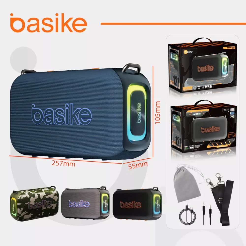Caixa De Som Bluetooth Portátil Basike MD-RAD121 - 80W 12000mAh - Bazik Prime