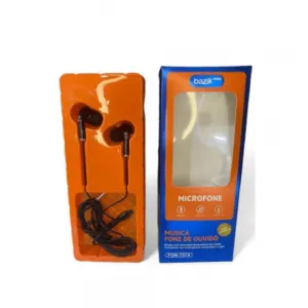Fone De Ouvido Basike BAFON-7574 P2 - Distribuidora Bazik Prime