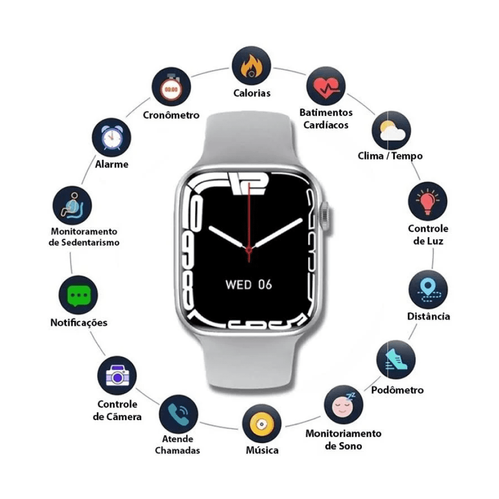 Smartwatch HW8 Pro Max Relógio De Pulso Digital - Bazik Prime