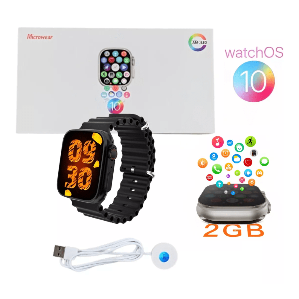 Smartwatch W69+ Relógio De Pulso Digital - Bazik Prime