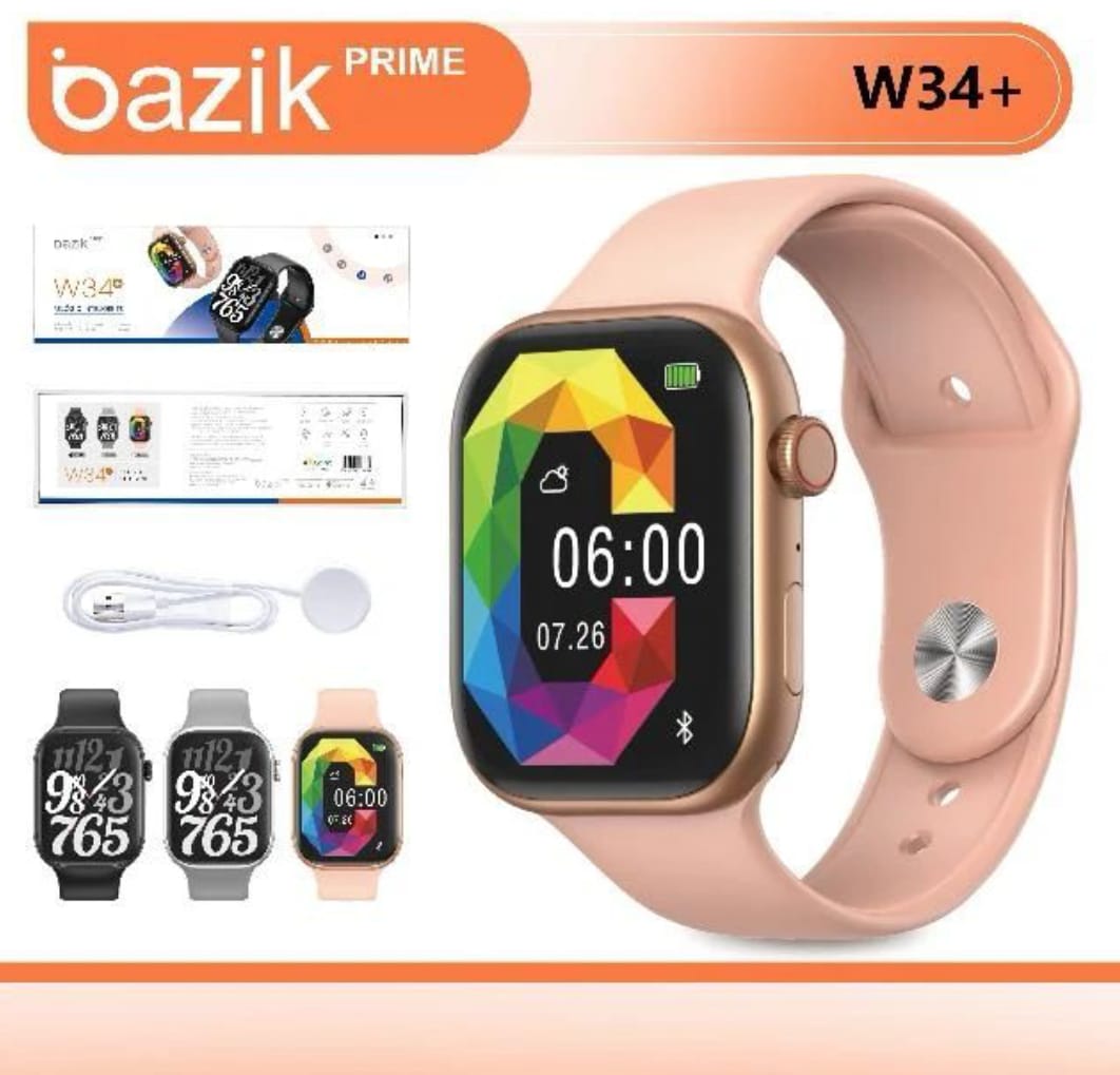 Smartwatch W34+ Relógio De Pulso Digital - Bazik Prime