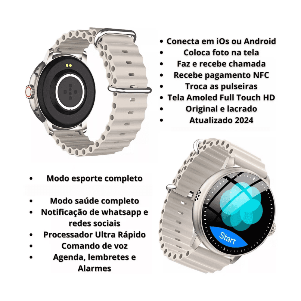 Smartwatch W41 Pro Max Relógio De Pulso Digital - Bazik Prime