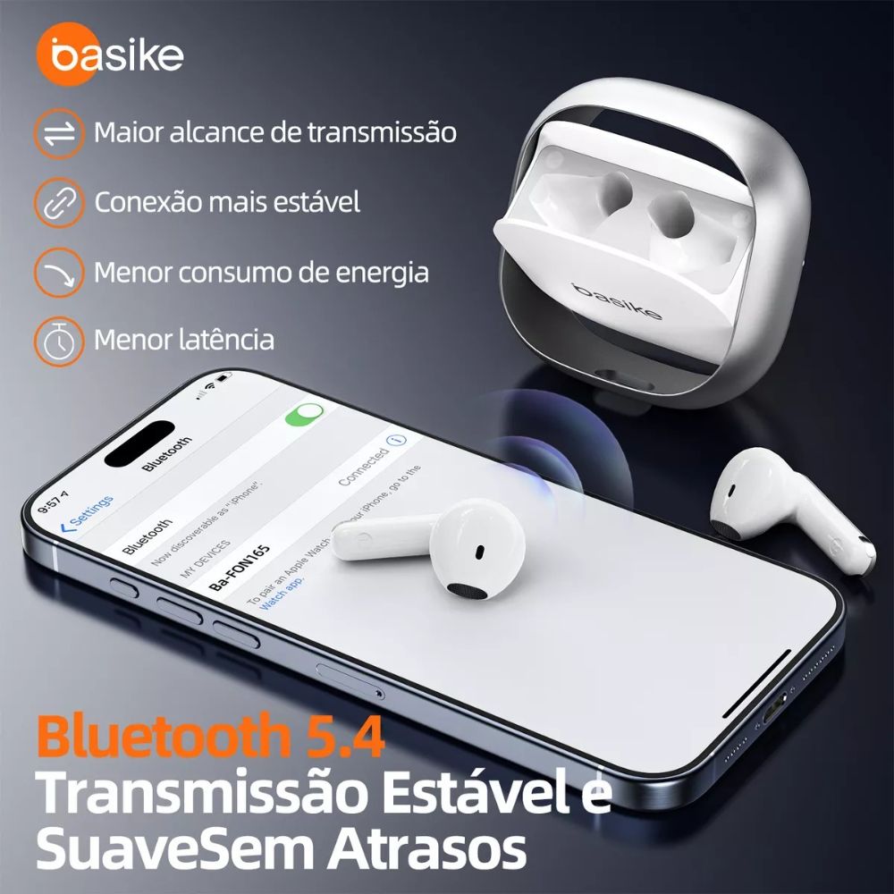 Fone De Ouvido - Sem Fio - Bluetooth Hifi Tws - Basike BA-FON165 ...