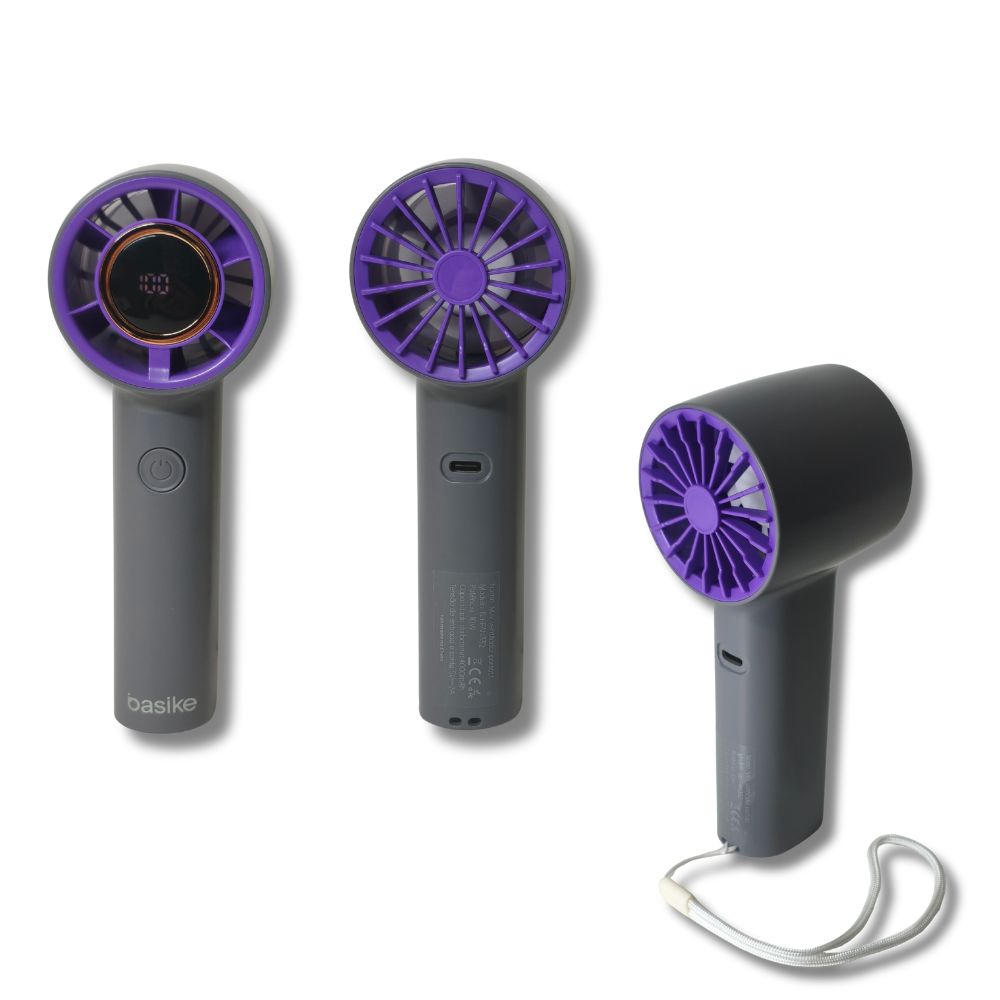 Mini Ventilador Portátil Com Display Digital BA-FAN332 - Bazik Prime
