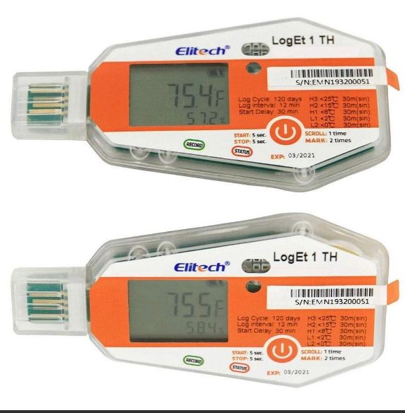 DATALOGGER DE TEMPERATURA E UMIDADE DESCARTÁVEL / USO ÚNICO COM TELA ...