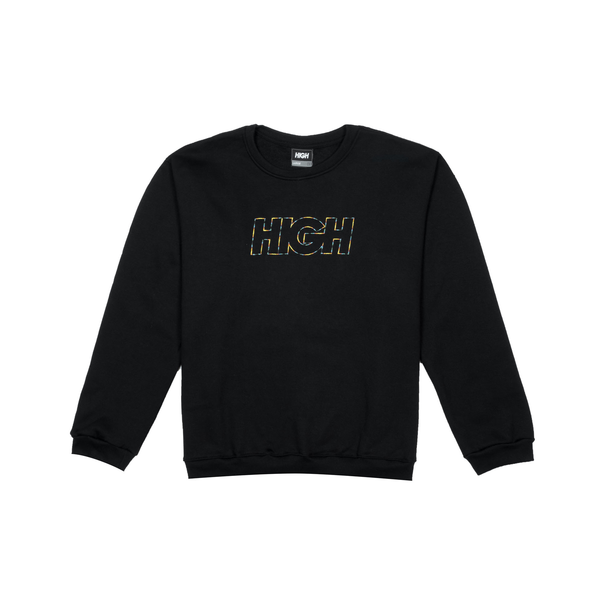 Moletom High Company Crewneck Logo Colored Black - So High Urban Shop