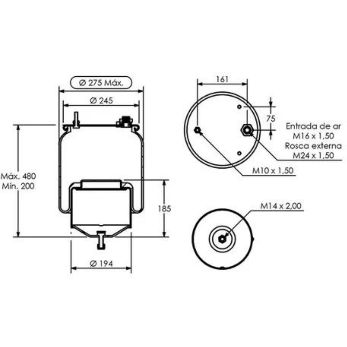 Balao Pneumatico Suspensao Traçao Volvo 2015 St 230 K - TransFreios ...