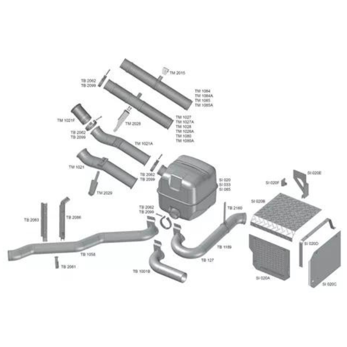 Tubo Interm Motor Sc 124 T R Até 2002 4.12 Polegadas 1481504 ...
