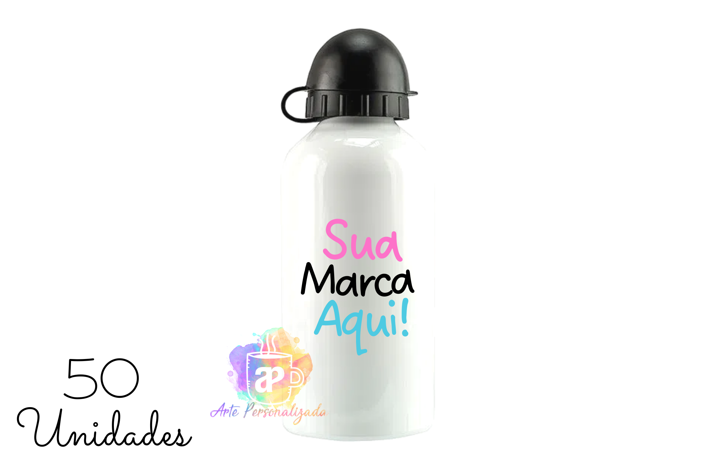 Squeeze Personalizado Tampa Bolinha 500ml | 50 unidades - Brindes Corporativos | Arte Personalizada
