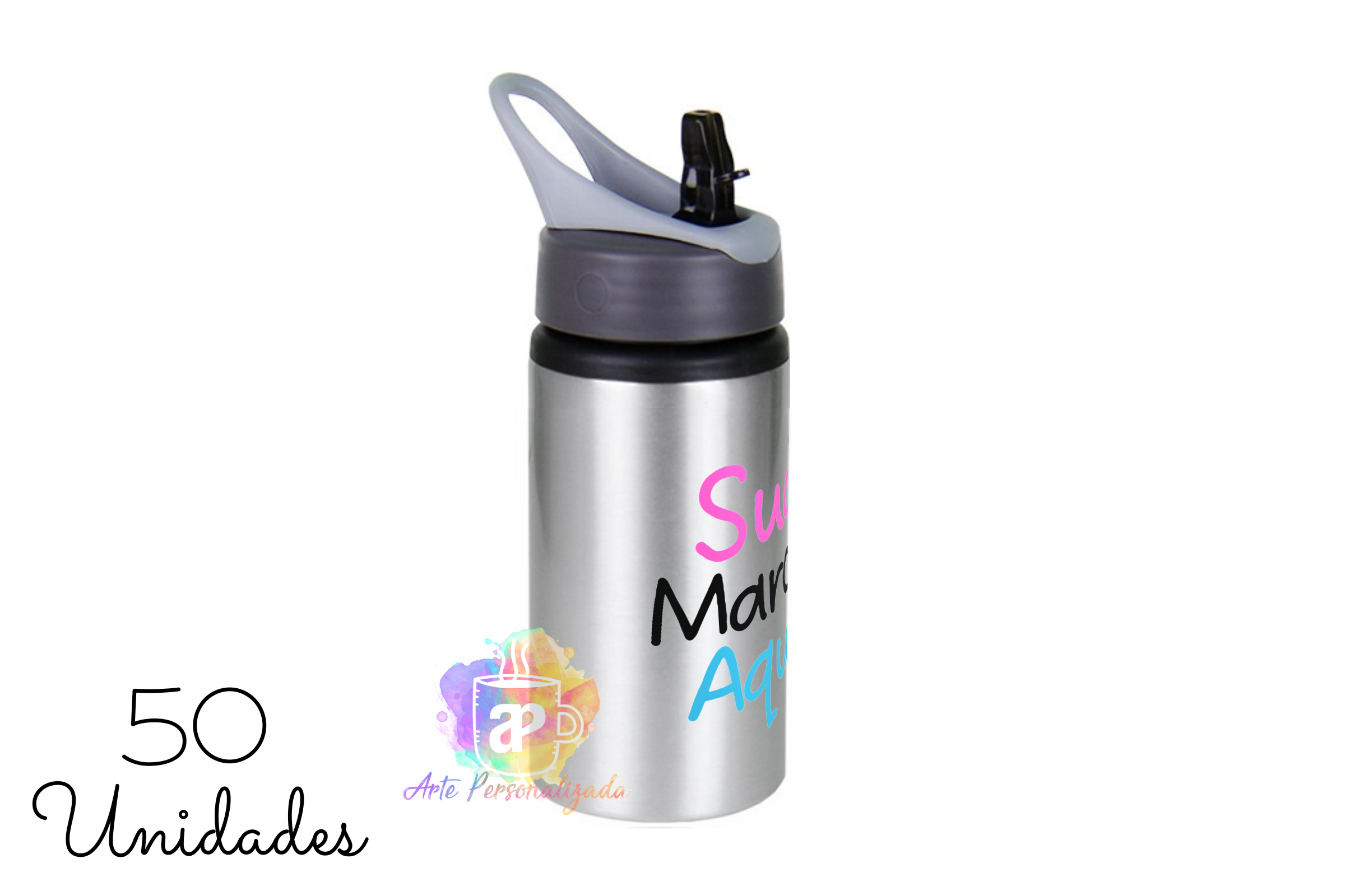 Squeeze Prata Personalizado 500ml | 50 unidades - Brindes Corporativos ...