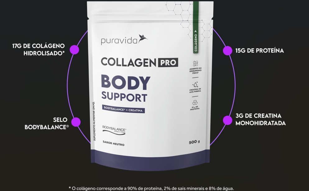 Collagen Pro Body Support Sabor Neutro 500g Puravida | Franco Sports ...