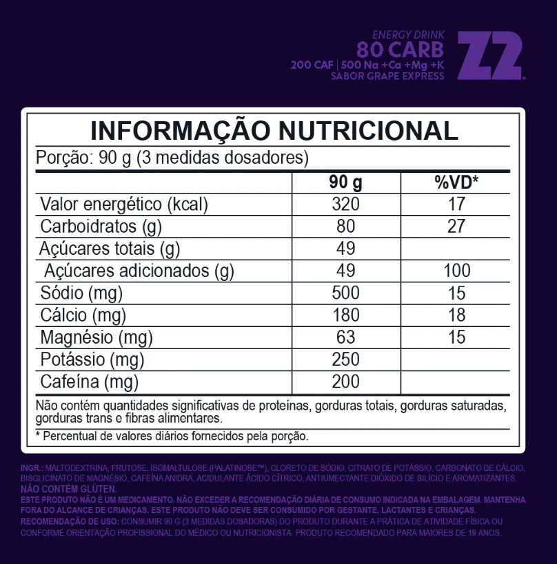 Z2+ Energy Drink Power Powder Sabor Grape Express 900g | Franco Sports ...