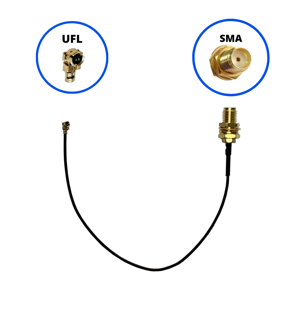 Cabo Pigtail U.FL com conector SMA Fêmea 15cm - PISCALED | Arduino ...