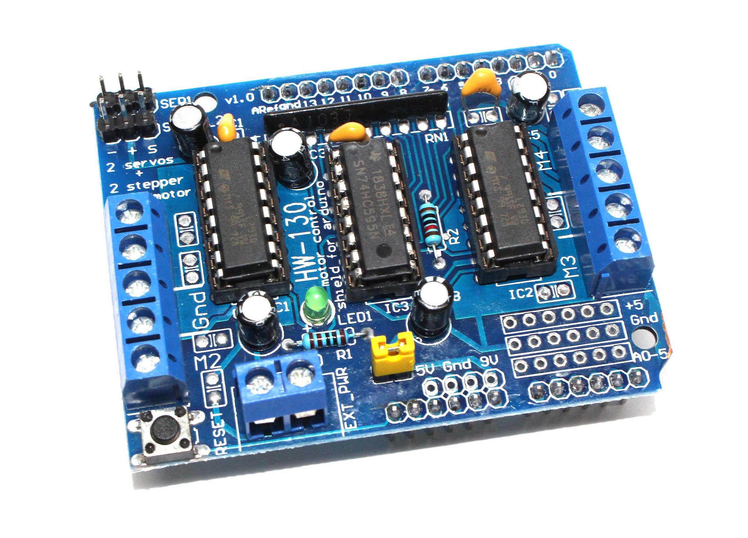 Motor Shield L293D Driver Ponte H Para Arduino - PISCALED | Arduino ...