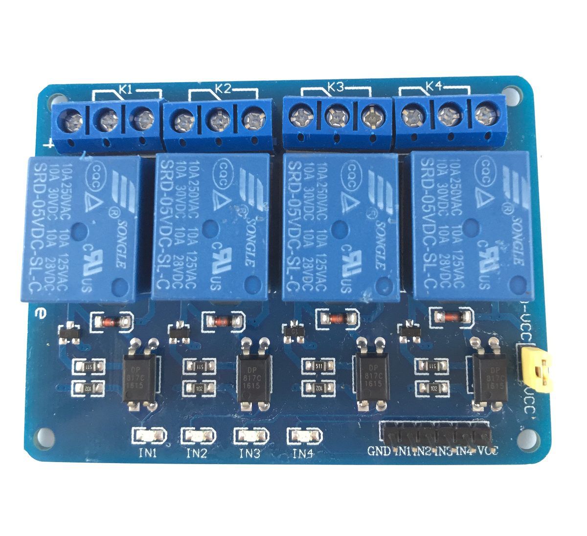 Módulo Relé 4 Canais 5v - 220v/110v 10a - PISCALED | Arduino ...