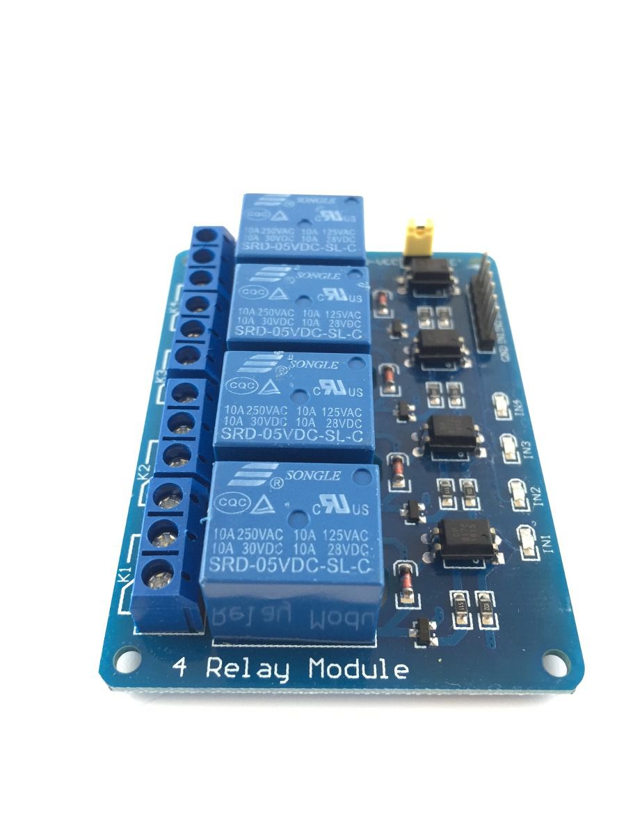 Módulo Relé 4 Canais 5v - 220v/110v 10a - PISCALED | Arduino ...