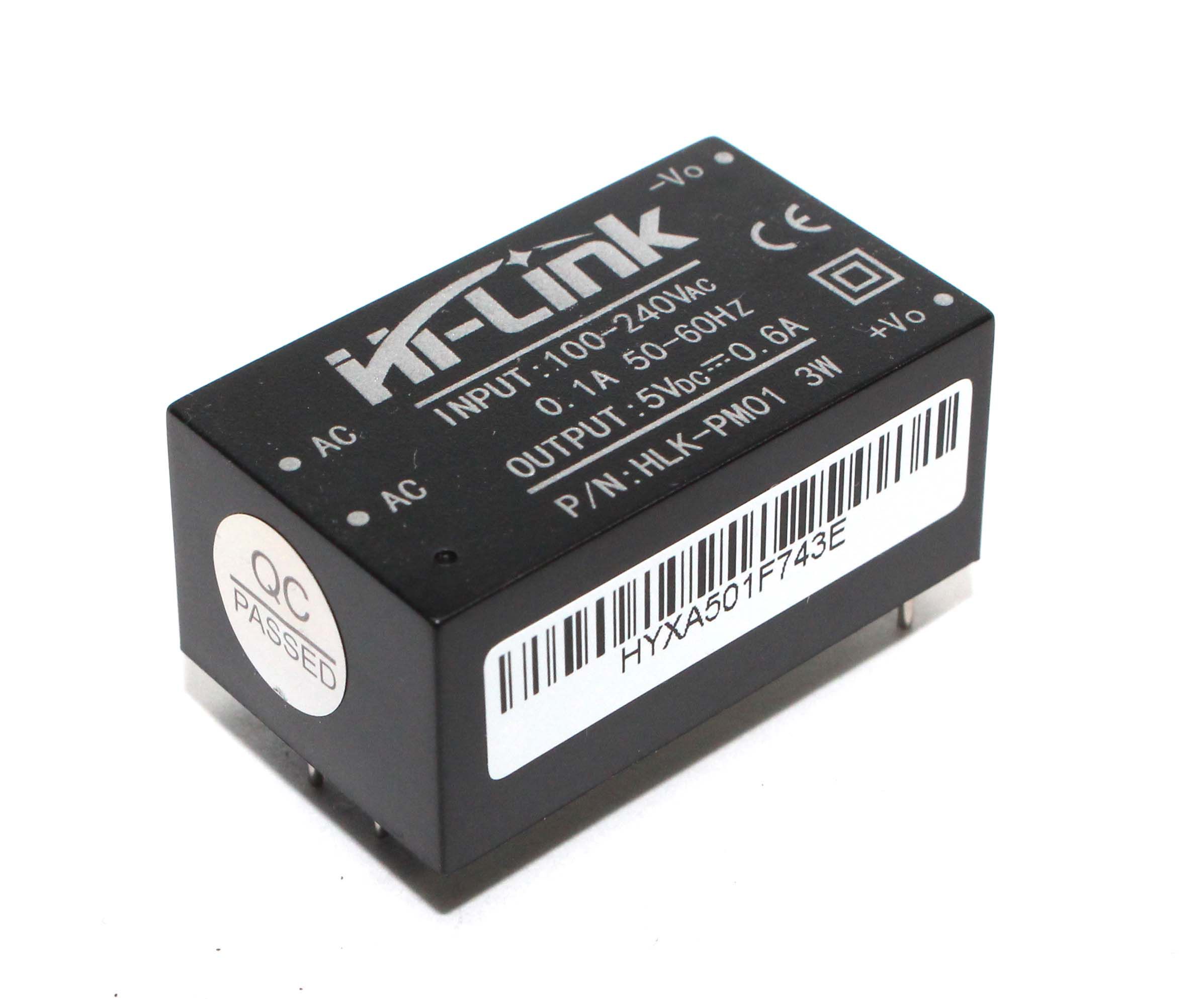 Mini Fonte HLK-PM01 Hilink 100~240VAC Para 5v DC 3w - PISCALED ...
