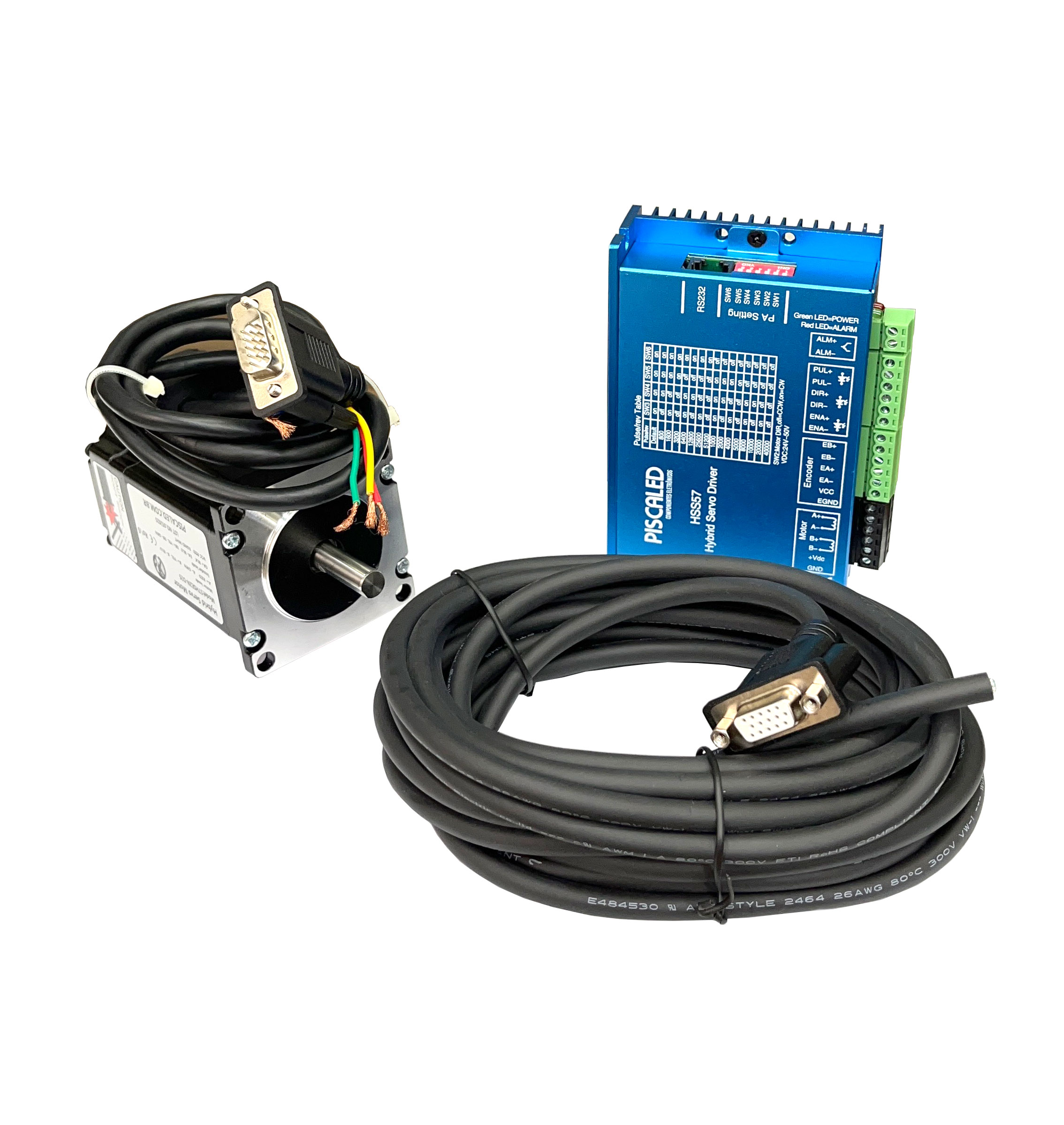 Kit Easy Servo Motor de Passo Nema 23 20Kgf.cm Encoder + cabo + Driver ...