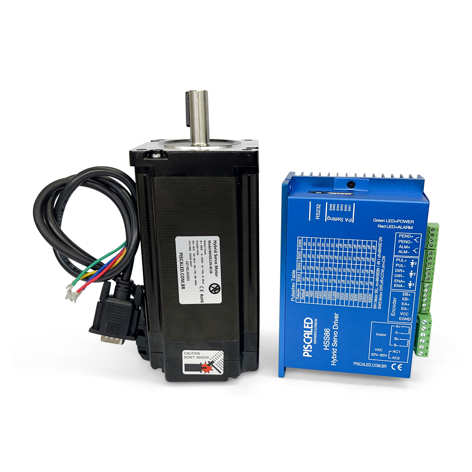 Kit Easy Servo Motor de Passo Nema 34 120Kgf.cm Encoder + cabo + Driver ...
