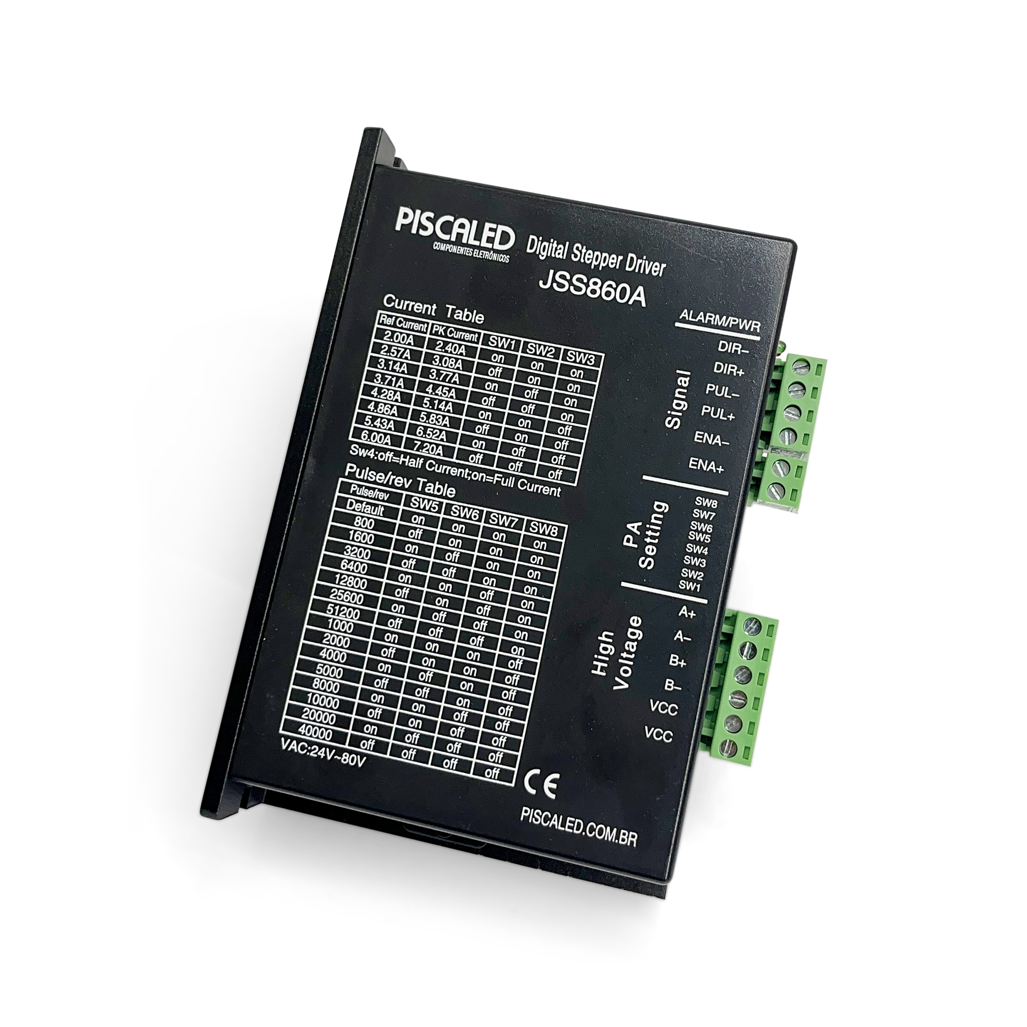 Driver para Motor de Passo DM860 80v 7,2A - Com Cooler - PISCALED ...