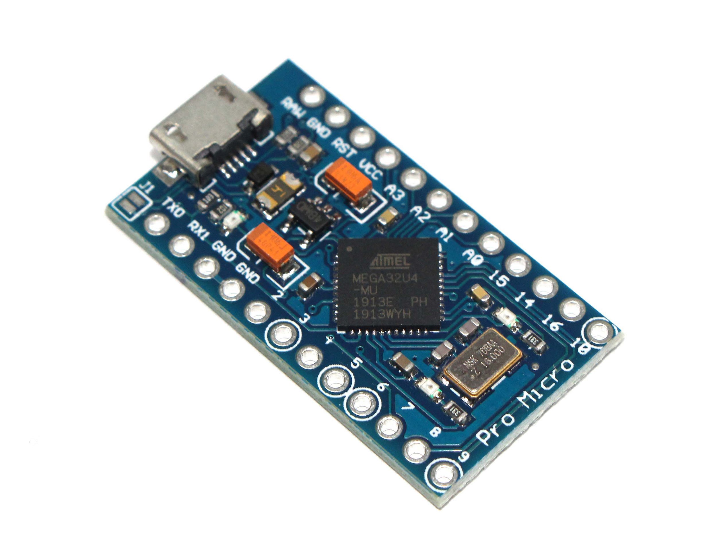 Placa Compatível Arduino Leonardo Pro micro Atmega32u4 16Mhz 5V ...