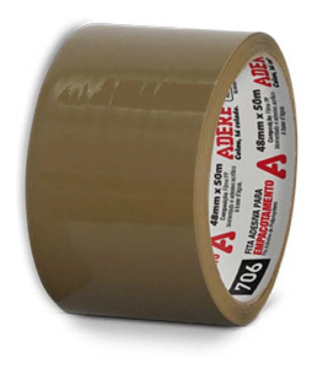Fita Empacotamento Marrom 706U 45mmX40m - ADERE - Mercadão Lojista ...