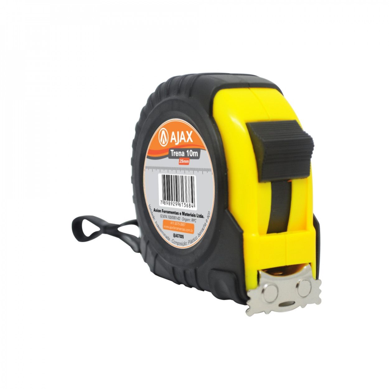 Trena Aço Emborrachada 10M x 25mm C/ Imã - AJAX - Mercadão Lojista ...