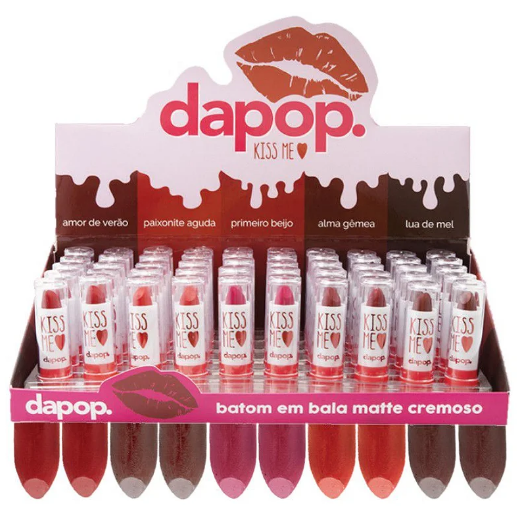 BATOM EM BALA MATTE CREMOSO KISS ME / DAPOP - TOPMAKE