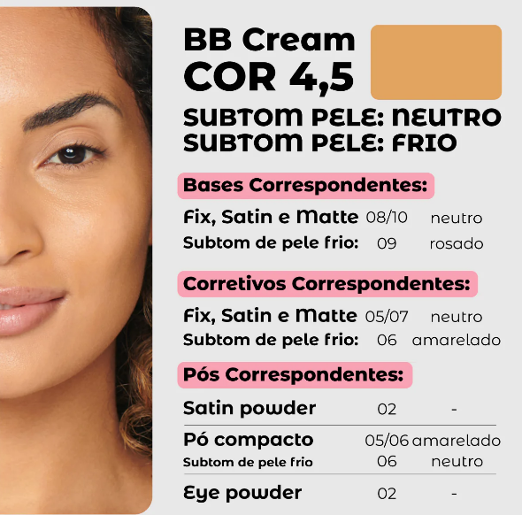 BB CREAM 10 EM 1 FPS 30 - COR: 4,5 / VIZZELA - TOPMAKE