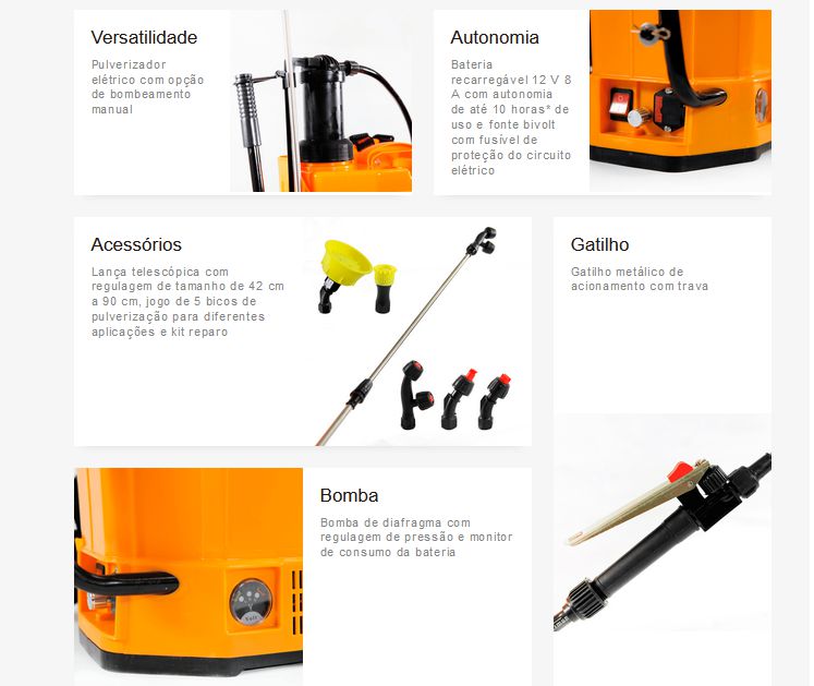 Pulverizador Elétrico A Bateria E Manual Ss20-B 20l Brudden - Casa do Impermeabilizador