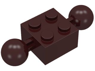 Tijolo Technic com Bolas e encaixe para Eixo Marrom Escuro - TECLINC