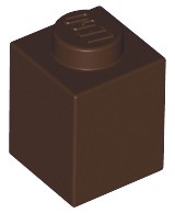 Tijolo 1x1 Marrom Escuro - TECLINC