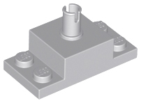 Tijolo Modificado 2x2 com pino superior e 1x2 placas laterais Cinza Claro - TECLINC